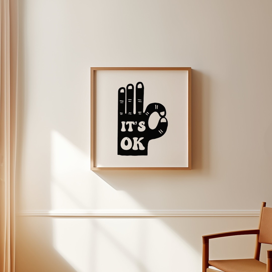 Hand Drawing With Quote It's OK Things Will Work Out Minimalist Art ...