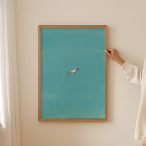 Girl Floating in Pool | Swimming Wall Art | Pool Print | Beach House ...