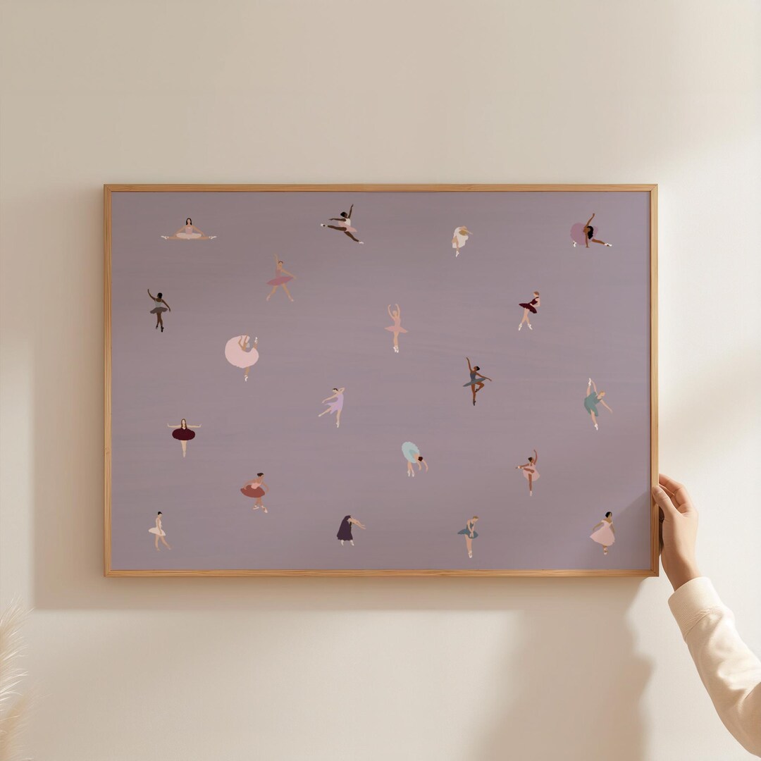 Tiny Ballerinas Print | Minimalist Ballet Dancers Art | Gift for Dancer ...