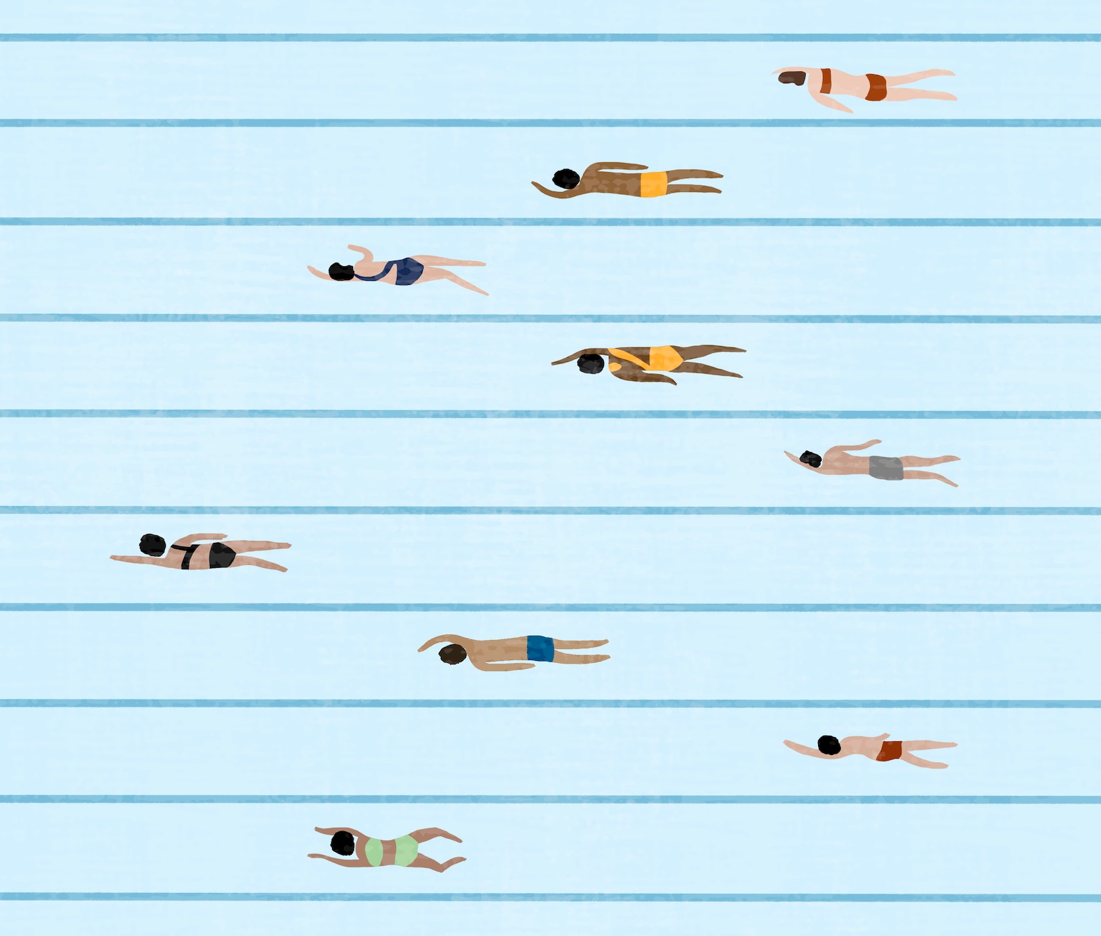 People Swimming in the Pool Pool Art Digital Download - Etsy