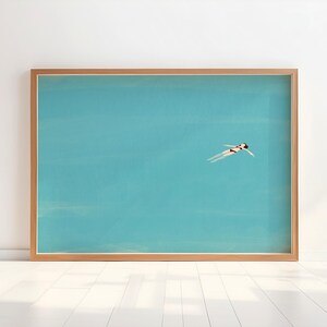 Girl Floating in Pool | Horizontal Swimming Pool Wall Art | Summer Pool ...