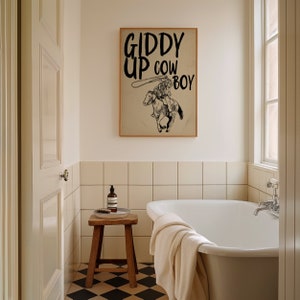 Giddy up Cowboy Print | Trendy Western Poster | Southwestern Art ...