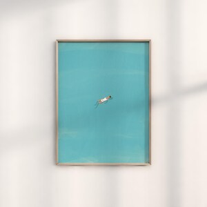 Girl Floating in Pool | Swimming Wall Art | Pool Print | Beach House ...