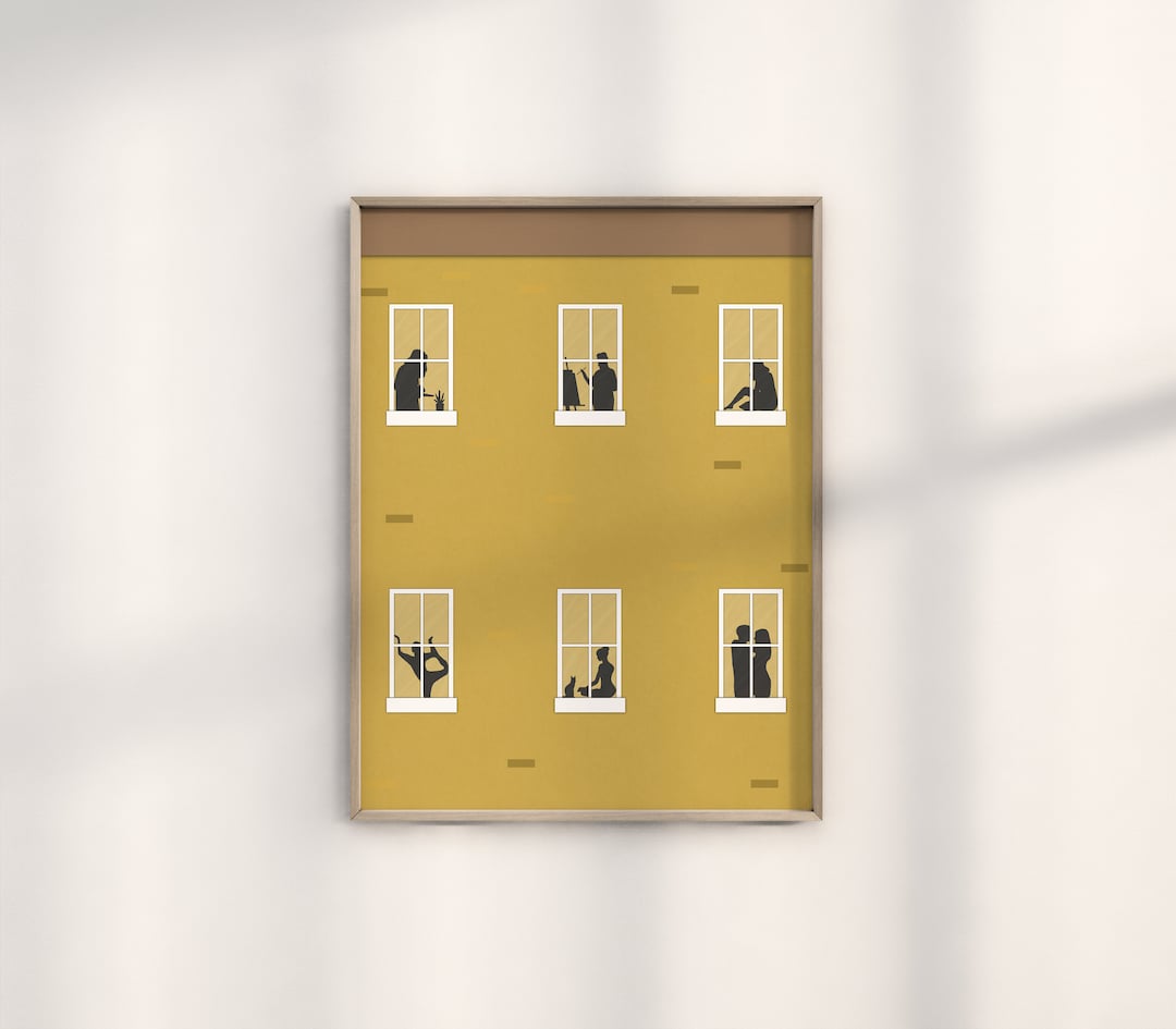 Silhouettes of Small People at Home Human Life Print People Walking ...