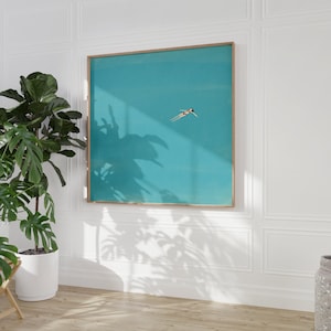 Girl Floating in Pool | Swimming Wall Art | Pool Print | Beach Art ...