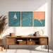 Set of 3 Minimalist Diver Prints | Triptych Beach Wall Art | Sailboat ...