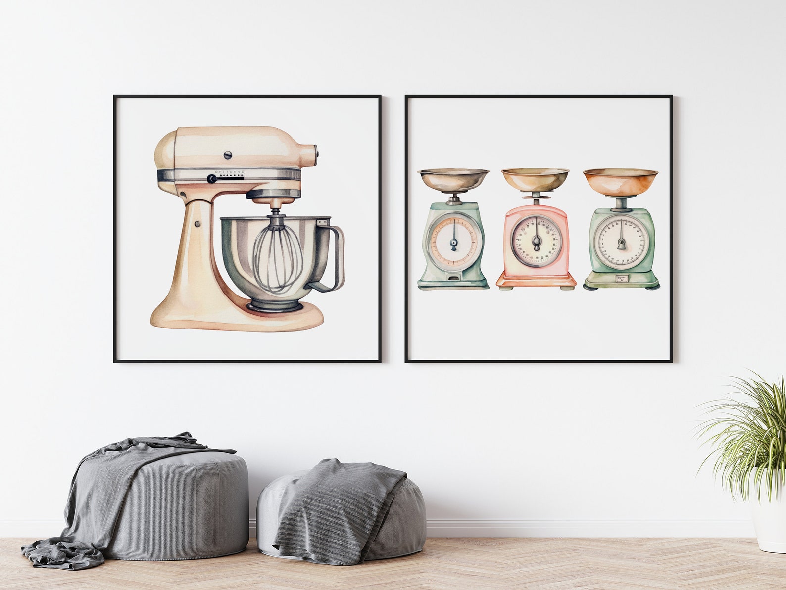 Set of 6 Baking Kitchen Prints | Cute Kitchen Decor | Pantry Wall Decor ...