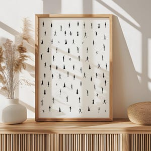 Small People Art | Tiny Humans Walking Print | Minimalist Miniature ...