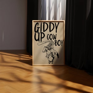 Giddy up Cowboy Print | Trendy Western Poster | Southwestern Art ...