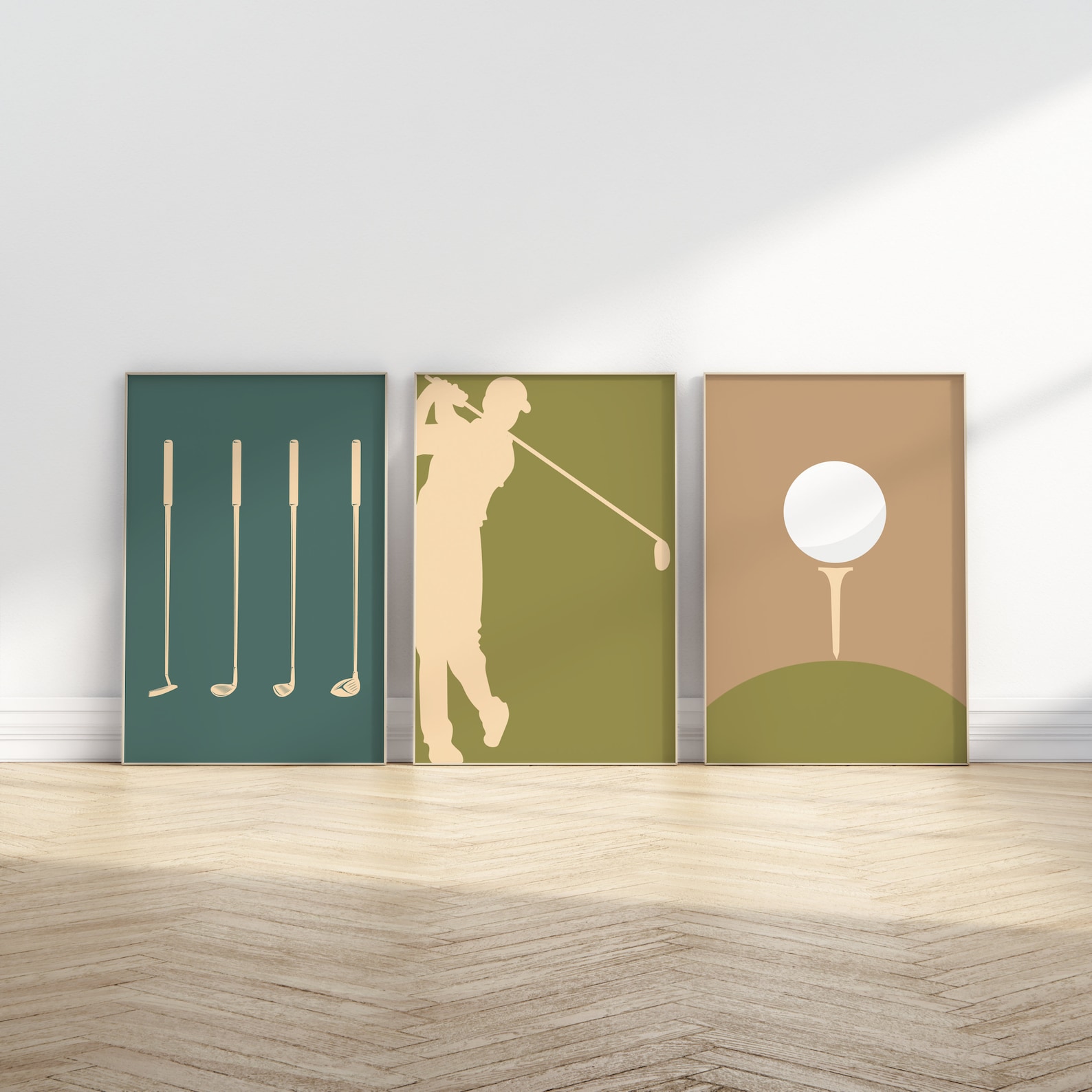Set of 3 Retro Golf Prints | Office Wall Art | Golfing Posters | Gift ...