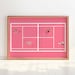 Pink Tennis Court Print | Retro Cute Tennis Art | Gift for Tennis ...