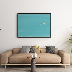 Blonde Girl Floating in Pool Horizontal Swimming Wall Art Minimalist ...