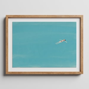 Girl Floating in Pool Horizontal Swimming Wall Art Pool Print ...