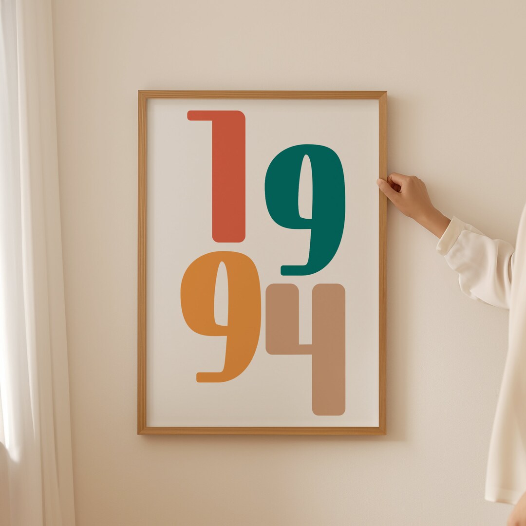 Custom Retro Year Poster | Personalized Family Art Gift for Family ...