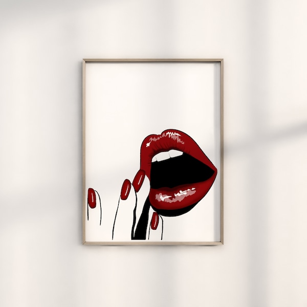 Ruby Red Lips - Etsy