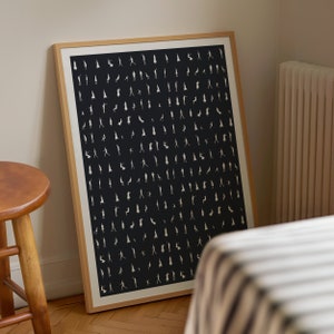 Small People Art | Tiny Humans Walking Print | Modern Minimalist People ...