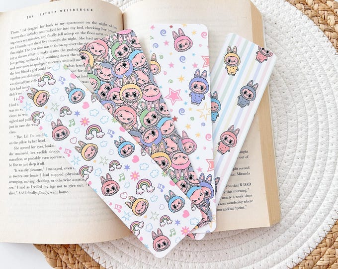 Labubu Bookmark Collection | Glossy Cardstock Bookmarks | Gift for Book ...