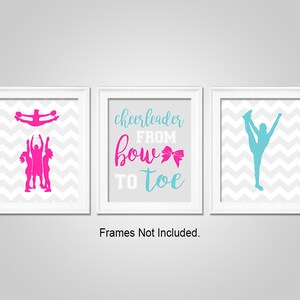 Cheerleading Bedroom Wall Art Cheer Wall Decor DIY | Etsy