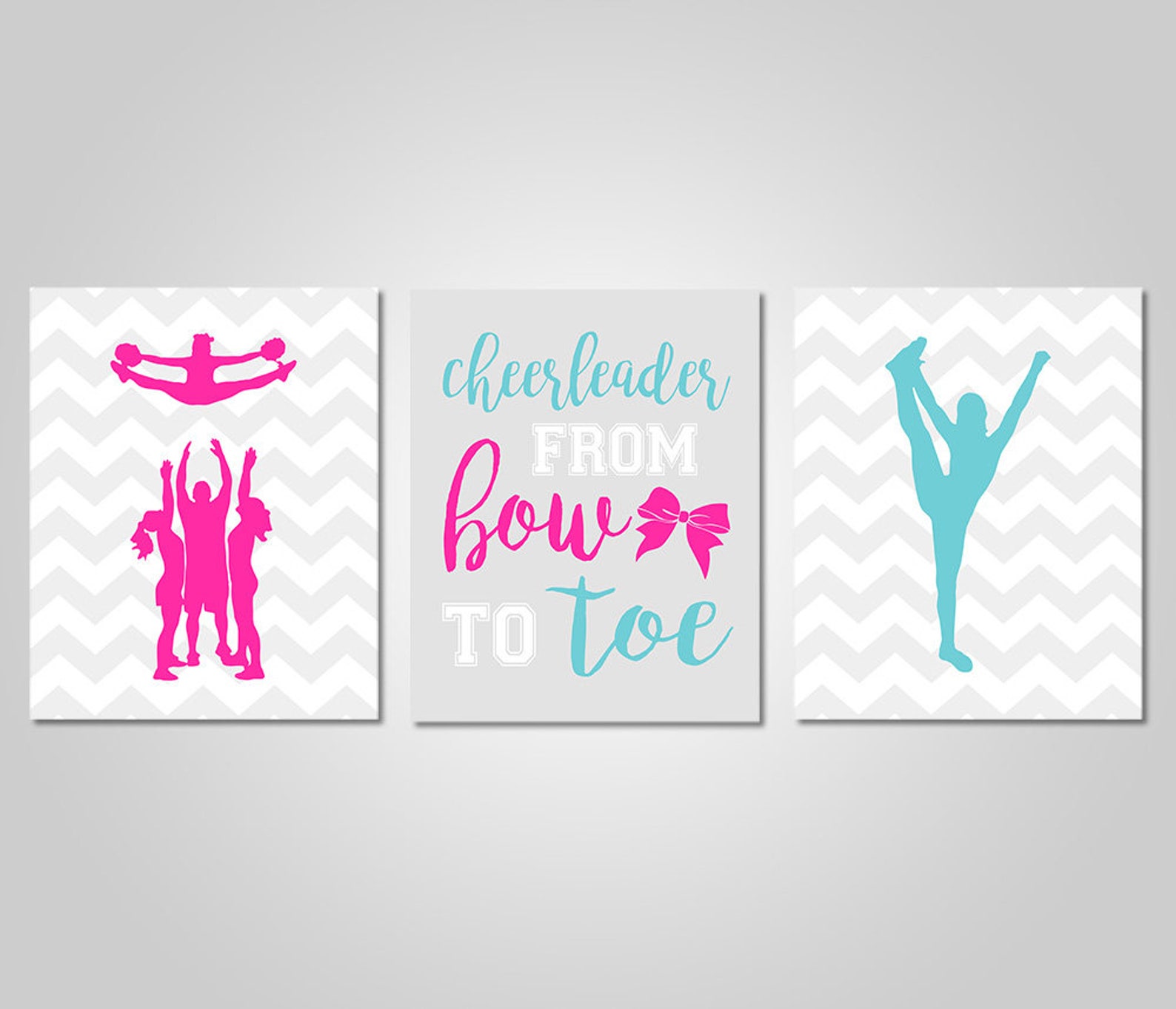 Cheerleading Bedroom Wall Art Cheer Wall Decor DIY | Etsy