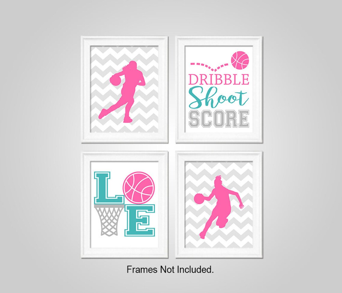 Girls Basketball Bedroom Wall Art Girls Basketball Wall | Etsy
