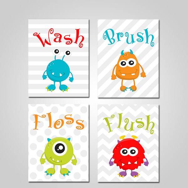 Monster Bathroom - Etsy