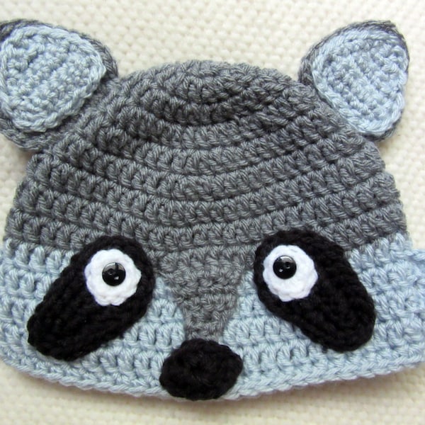 Crochet Raccoon Hat - Etsy