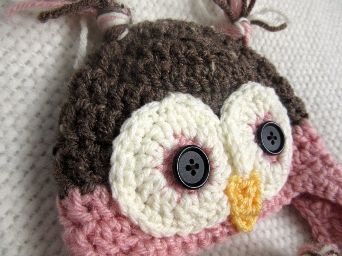 Crochet Baby Owl Hat newborn hat owl baby shower crochet | Etsy