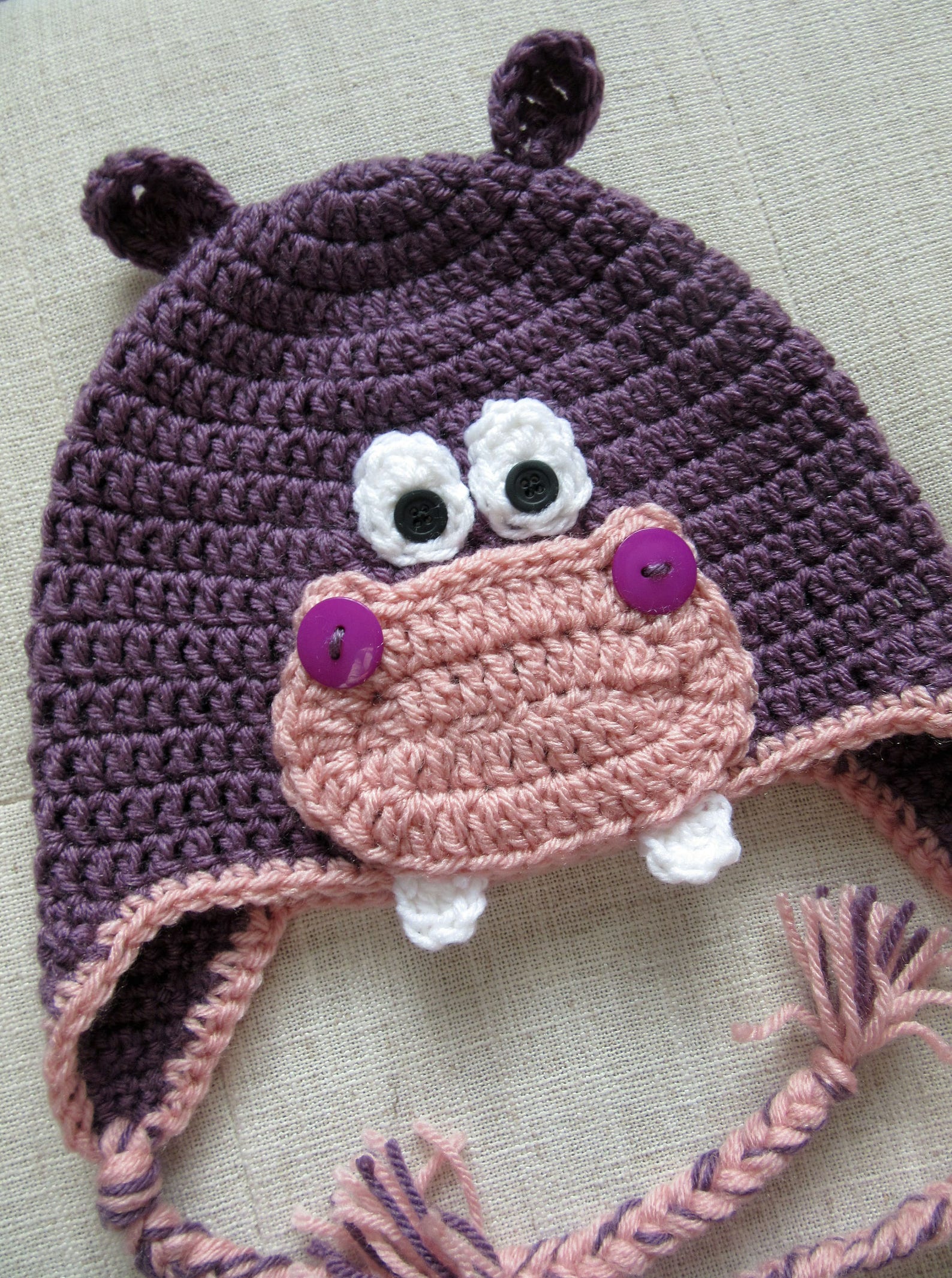 Crochet Hippo Hat Crochet Animal Hats Crochet Baby Hat - Etsy
