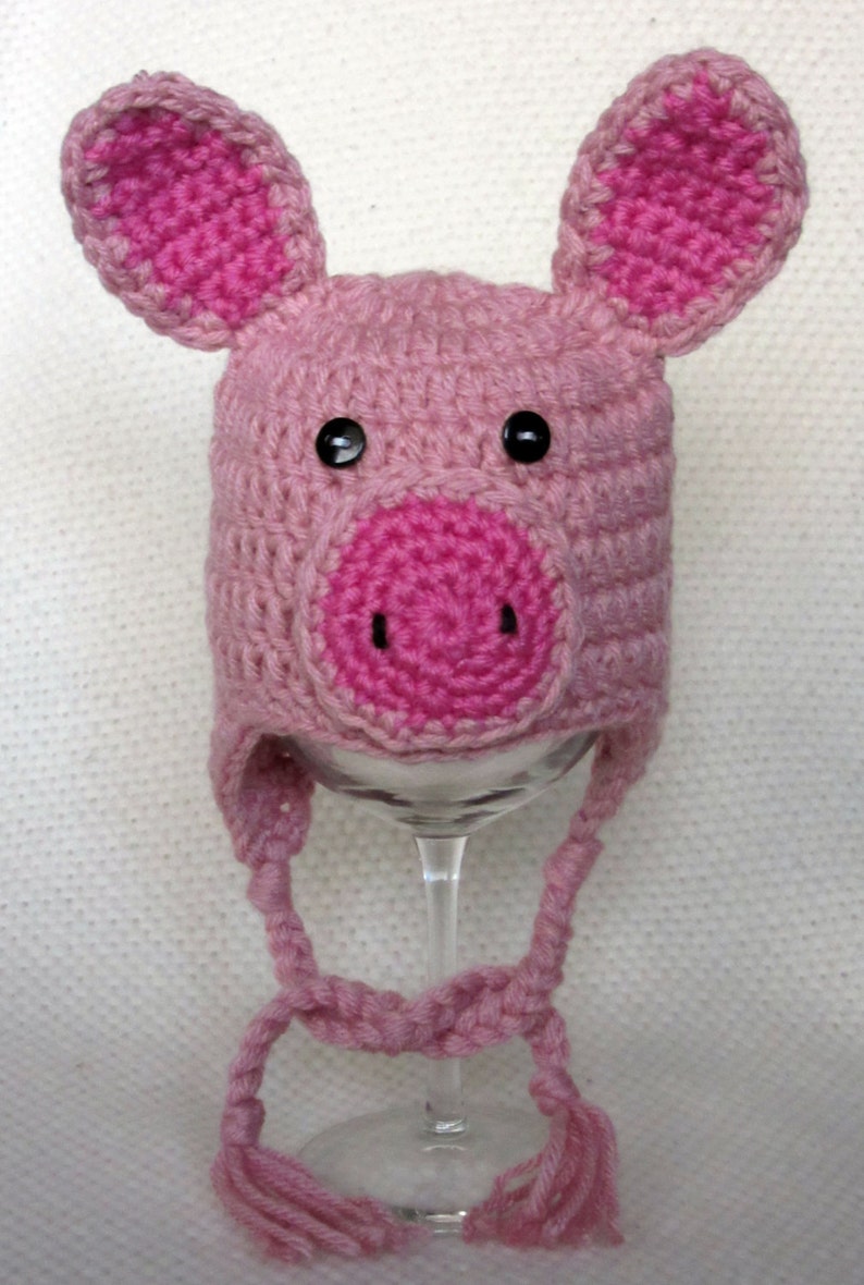 Crochet Pig Hat Crochet Animal Hats Baby Gift Toddler Gift - Etsy