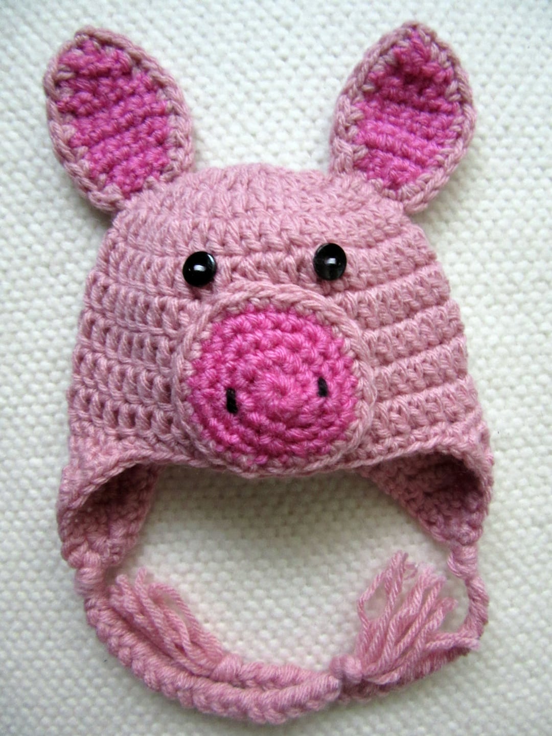 Crochet Pig Hat, Crochet Animal Hats, Baby Gift, Toddler Gift, Winter ...