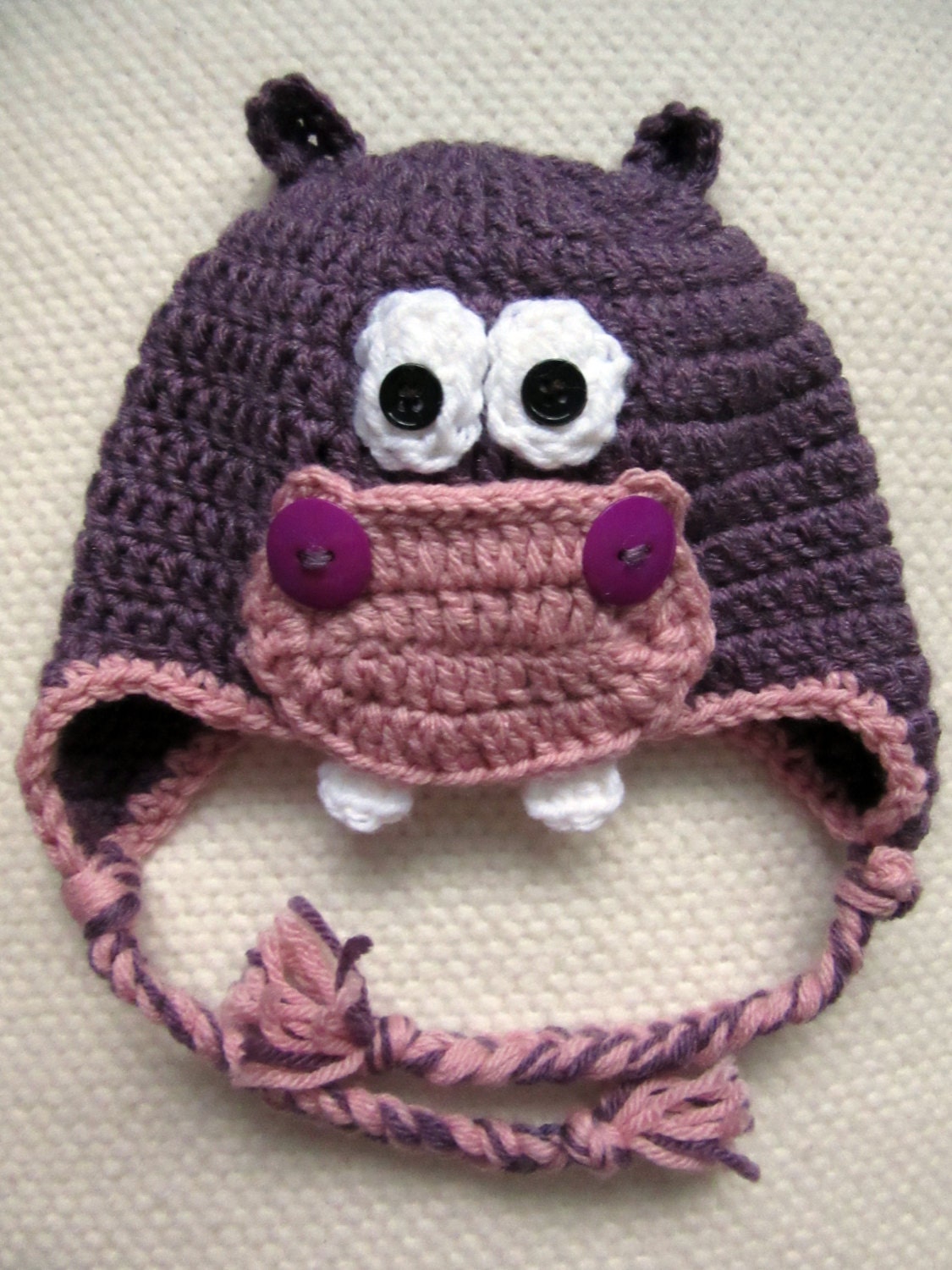 Crochet Hippo Hat Crochet Animal Hats Crochet Baby Hat | Etsy