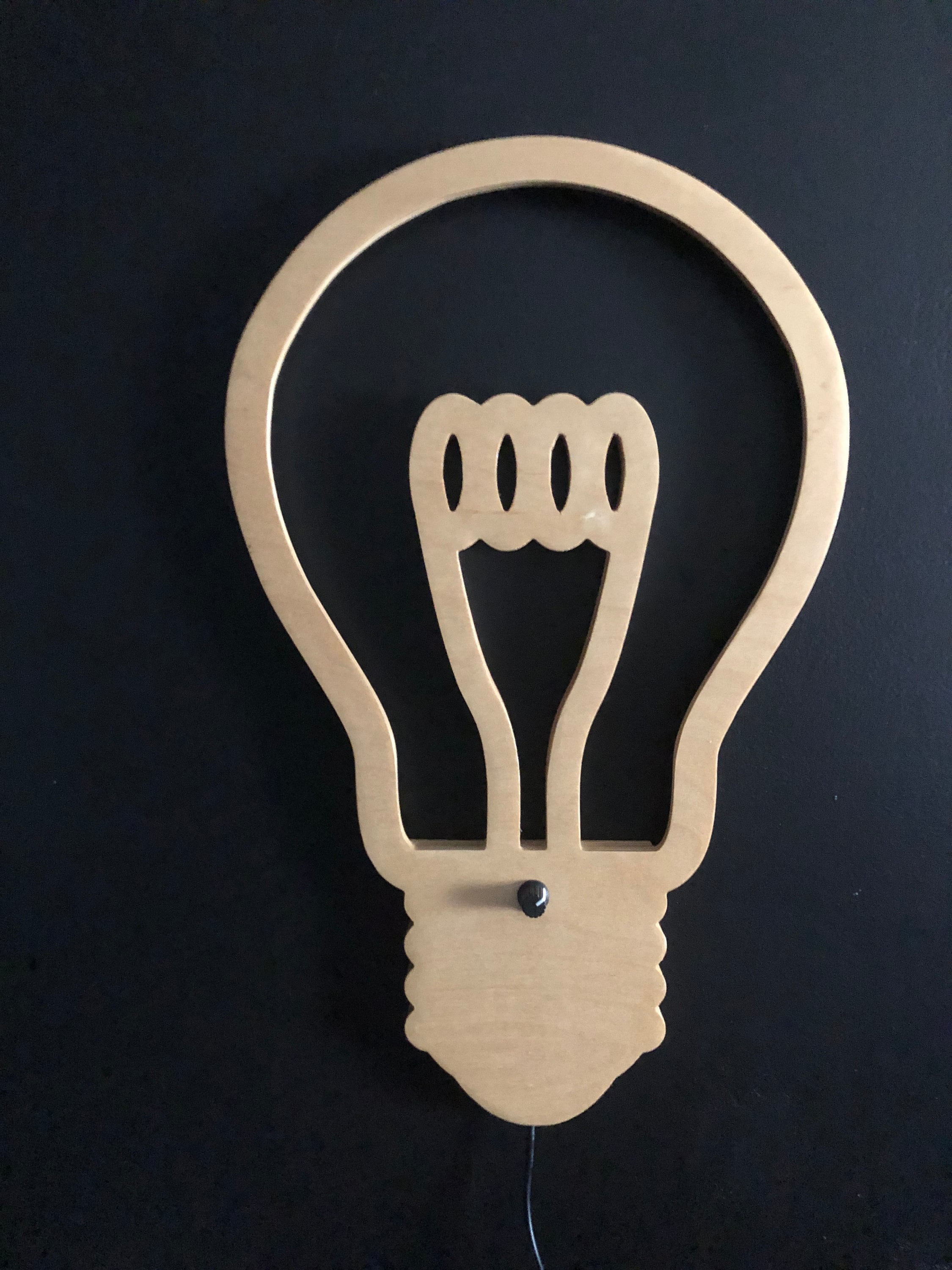 Whimsical Lightbulb Lamp, LED W/ Dimmer, Wall Sconce Silhouette - Etsy