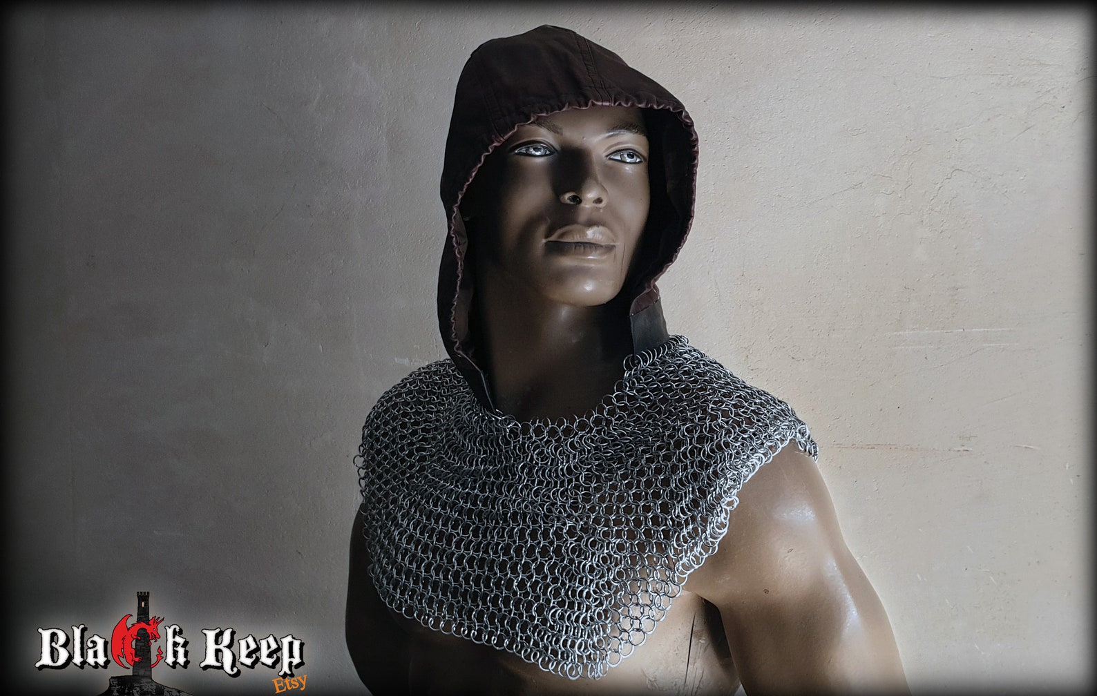 Chainmail Coif / Leather Hood With Chainmail Collar - Etsy