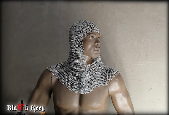 Chainmail Coif / Leather Hood With Chainmail Collar - Etsy
