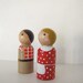 The Gingerbread Man Peg Doll Set - Etsy