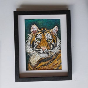 Tiger Mixed Media Collage * Original Artwork or Prints * for Him * for ...