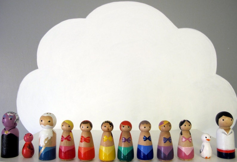 The Little Mermaid Peg Doll Set - Etsy