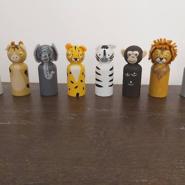 Animal Peg Doll - Etsy