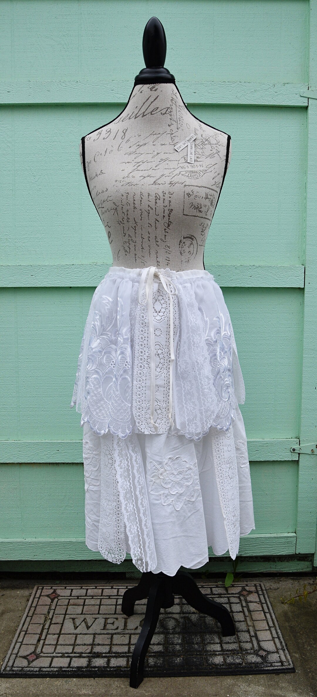 White Lace, Drawstring, Wedding, Festival, Event, Fun Easy to Wear ...