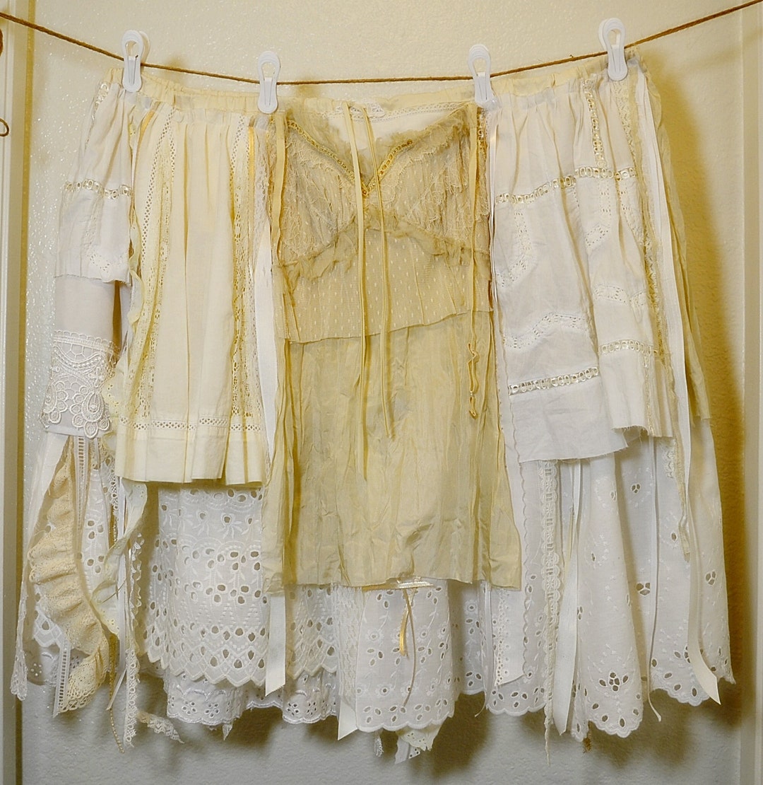 Off White and White Lace, Drawstring, Wedding, Festival, Event, Fun ...