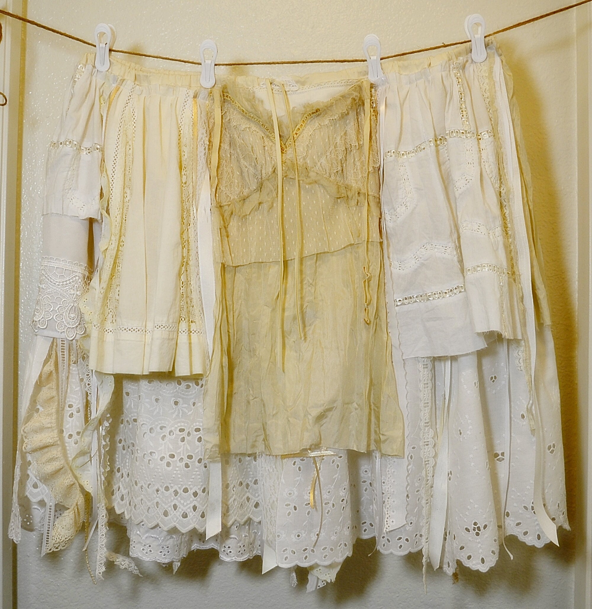 Off White and White Lace, Drawstring, Wedding, Festival, Event, Fun ...