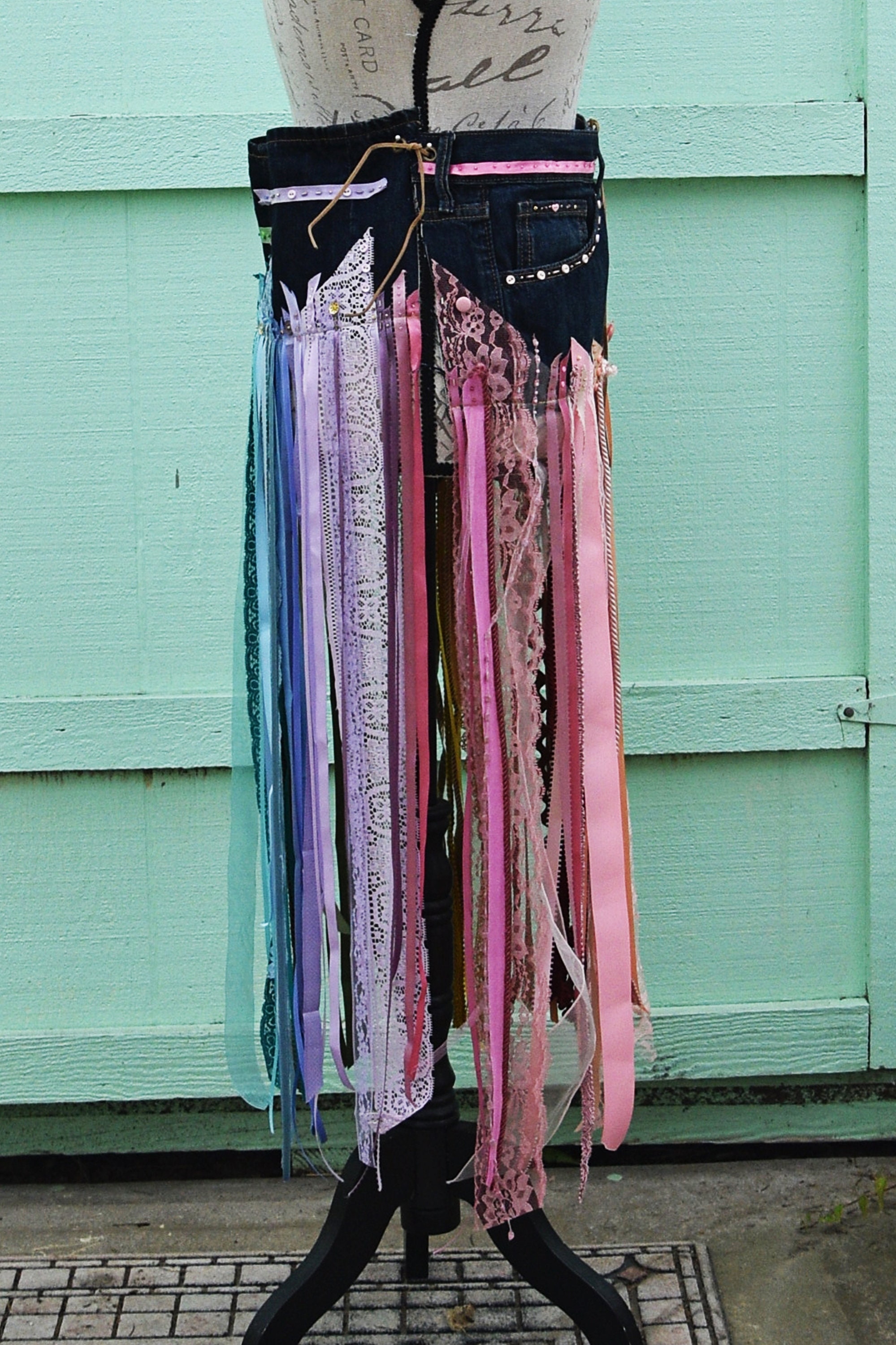 Lace and Ribbon Rainbow Wrap Belt, Event, Festival, Costume - Etsy