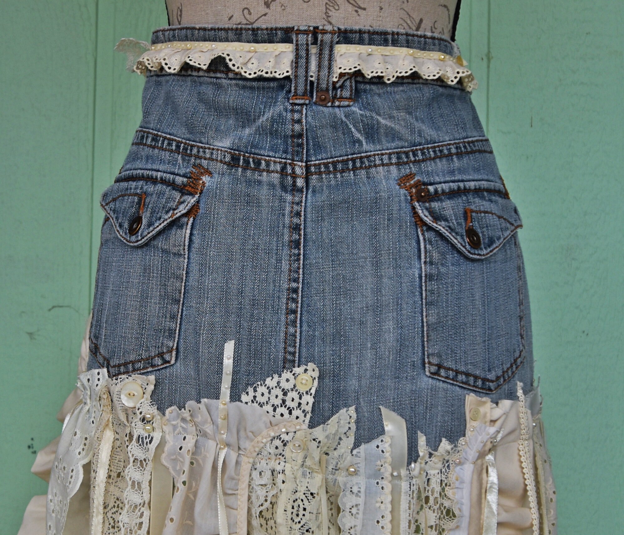 Ready to Cut, off White/cream Lace, Riders Copper Collection, Blue ...