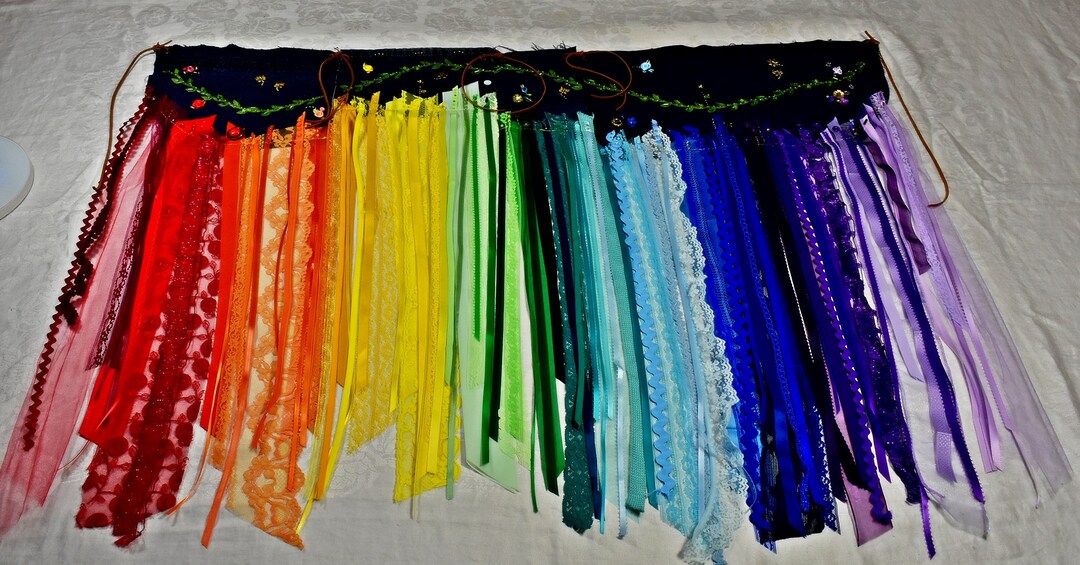 Rainbow Ribbon Wrap Garden Belt, Fun, Event, Festival, Rainbow Pride - Etsy