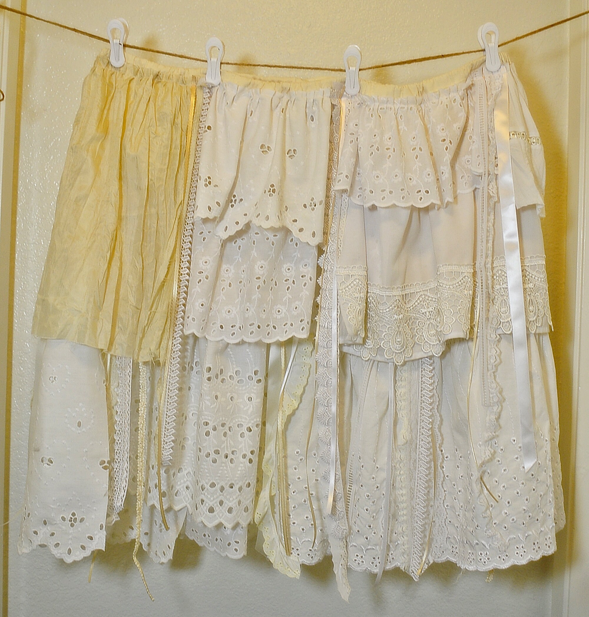 Off White and White Lace, Drawstring, Wedding, Festival, Event, Fun ...