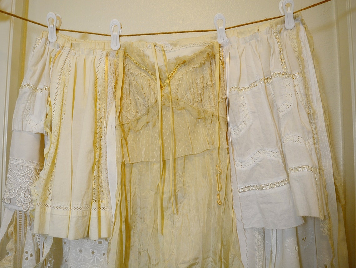 Off White and White Lace, Drawstring, Wedding, Festival, Event, Fun ...