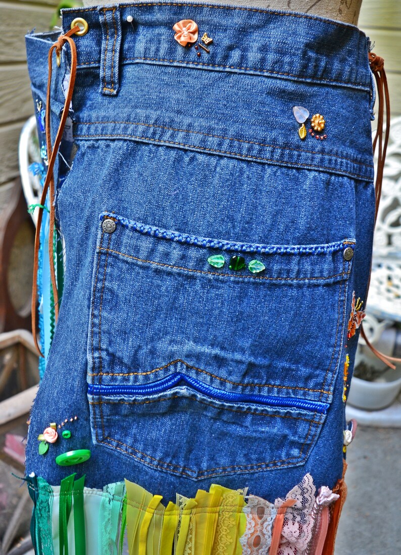 Fun Rainbow Ribbon Denim Wrap Festival, Event Belt - Etsy