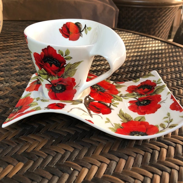 Red Ceramic Poppy - Etsy