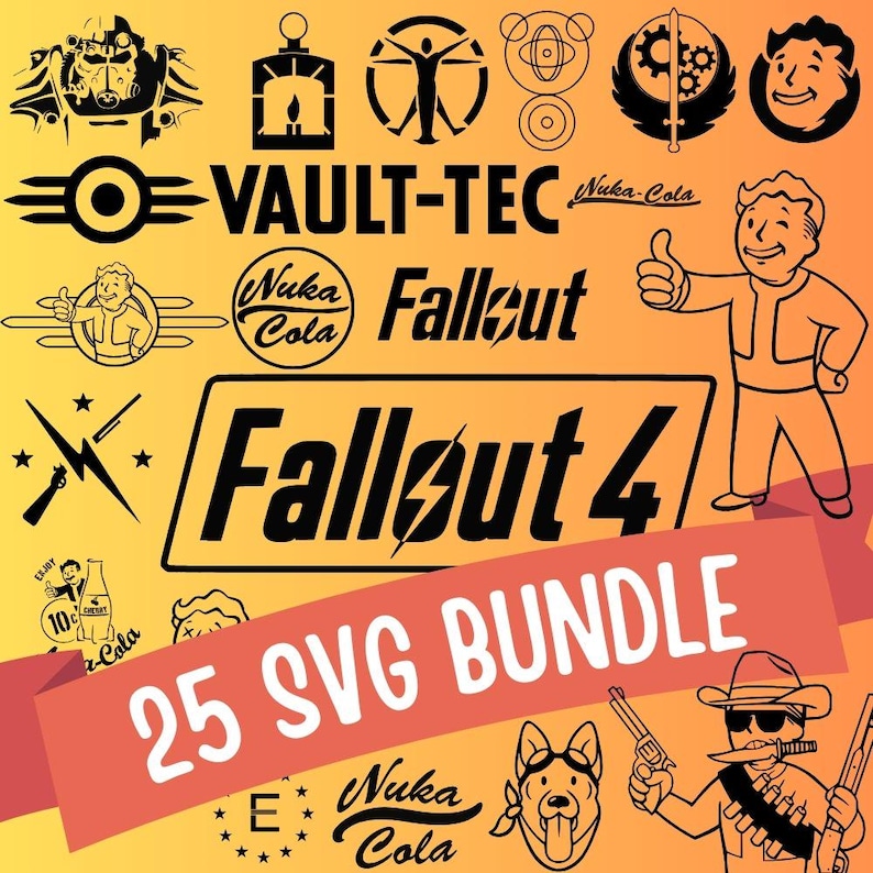 Fallout Themed Digital SVG Vector File Bundle for Cricut, Laser ...