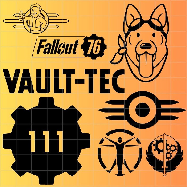 Fallout Themed Digital SVG Vector File Bundle for Cricut, Laser ...
